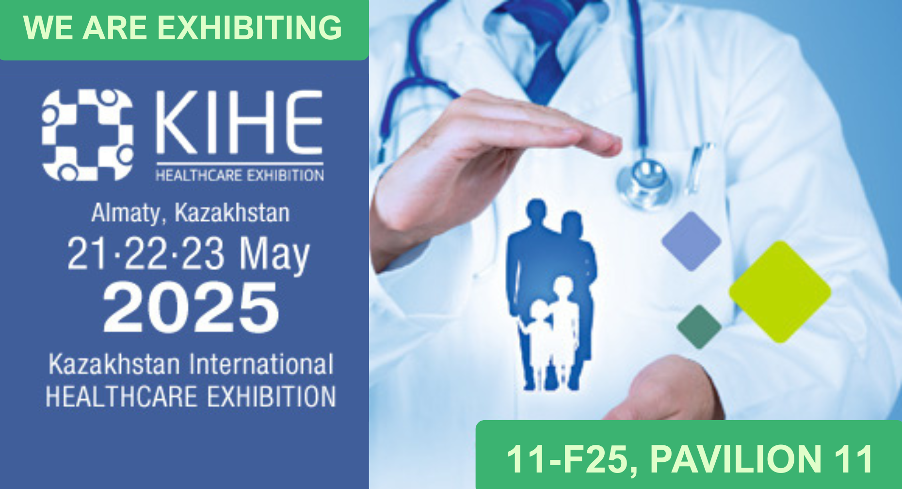 We are exhibiting at the 30th Kazakhstan International Healthcare Exhi