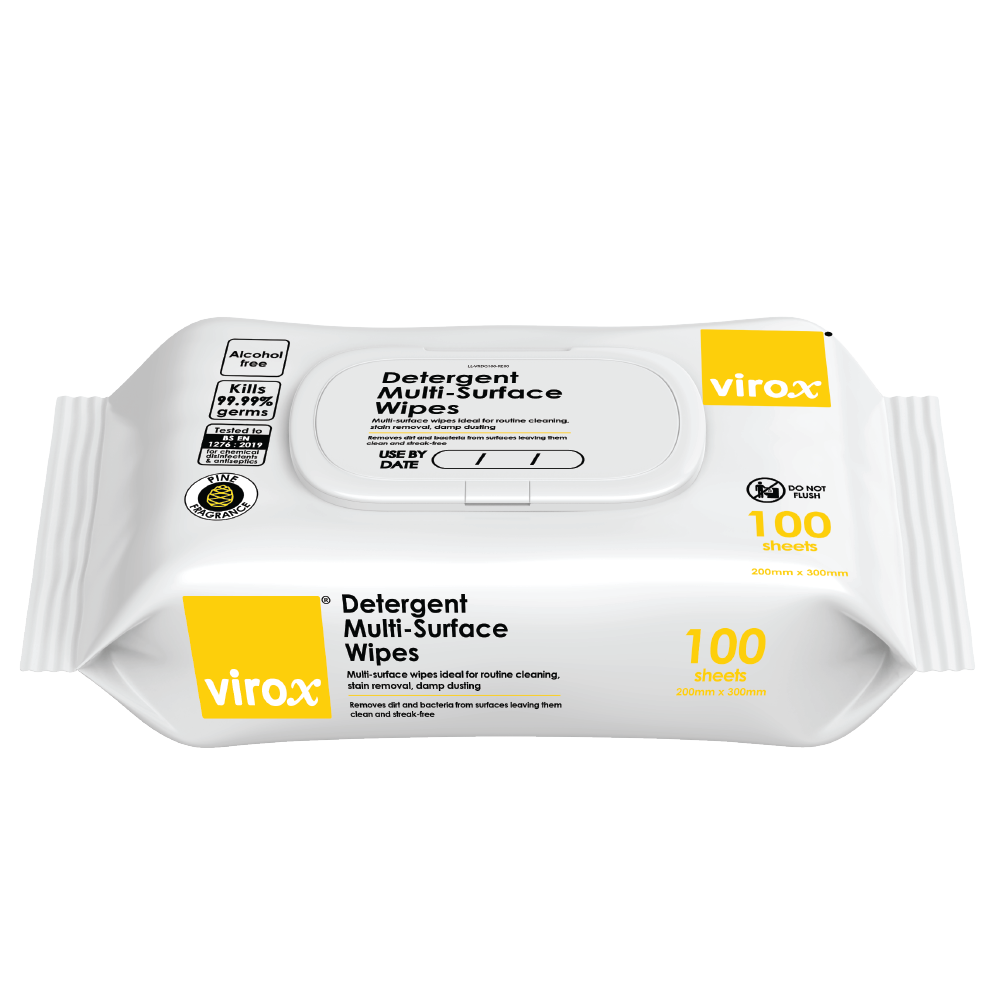 Virox Detergent Multi-Surface Wipes (100 sheets)
